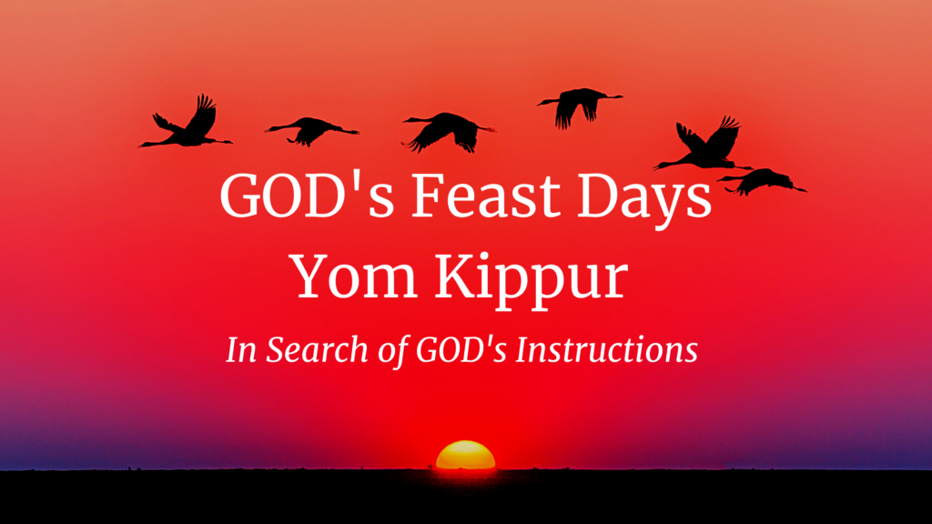 GOD's Feast Days - Yom Kippur - In Search Of God's Instructions